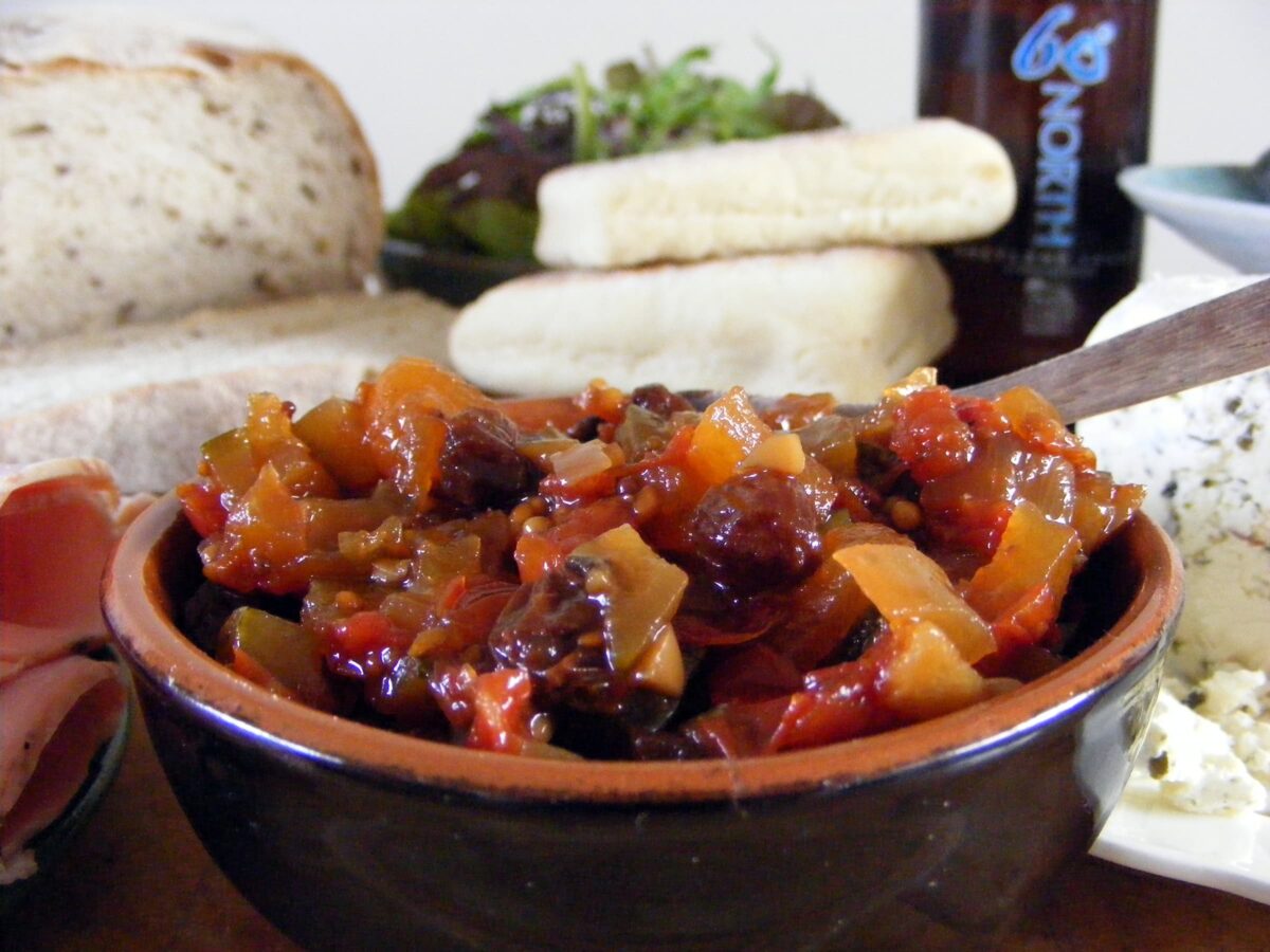 Spiced Tomato and Courgette Chutney - Elizabeth's Kitchen Diary