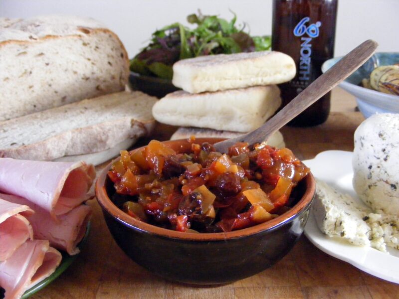 Spiced Tomato and Courgette Chutney - Elizabeth's Kitchen Diary