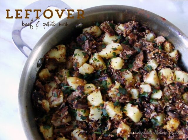 Leftover Roast Beef & Potato Hash - Elizabeth's Kitchen Diary
