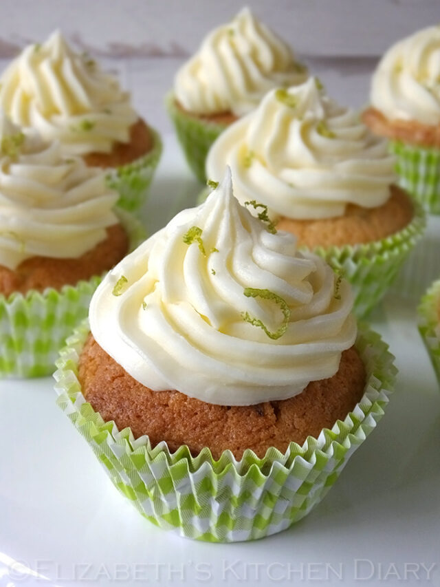Lime Cupcakes with Lime Buttercream Frosting - Elizabeth's Kitchen Diary