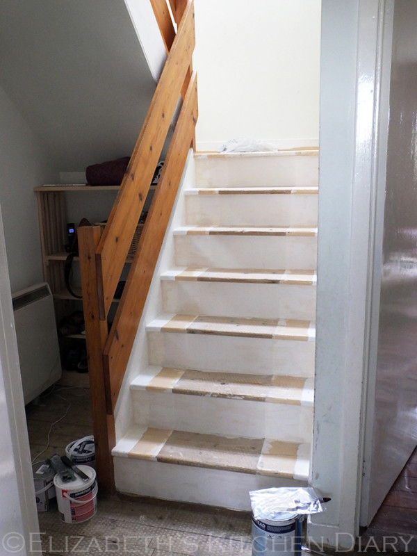 DIY Hand Painted Fair Isle Stair Renovation - Elizabeth's Kitchen Diary