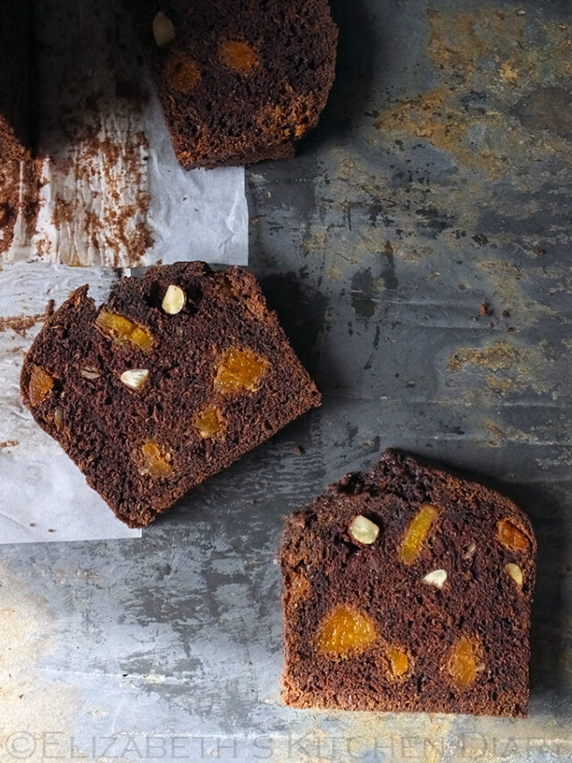 Chocolate Courgette Loaf - Elizabeth's Kitchen Diary