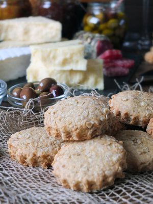 Homemade Mini Rustic Oatcakes for a Cheeseboard - Elizabeth's Kitchen Diary