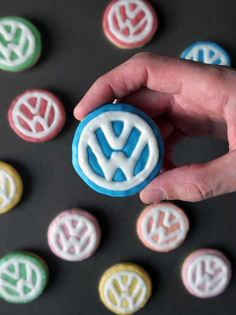 Volkswagen Logo Sugar Cookies | Elizabeth's Kitchen Diary