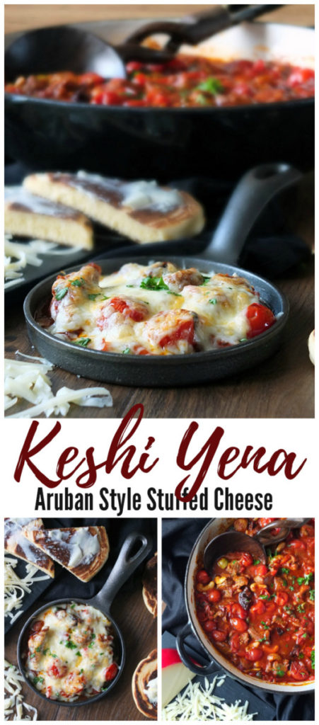 Aruban Keshi Yena (Stuffed Cheese) - Elizabeth's Kitchen Diary