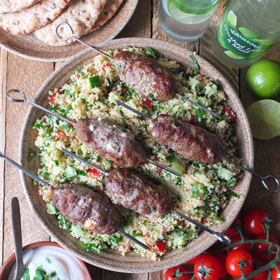 Spicy Lamb Fajitas Kebab Recipe for a Crowd - Elizabeth's Kitchen Diary
