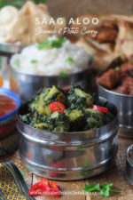Saag Aloo - Indian Spinach and Potato Curry - Elizabeth's Kitchen Diary