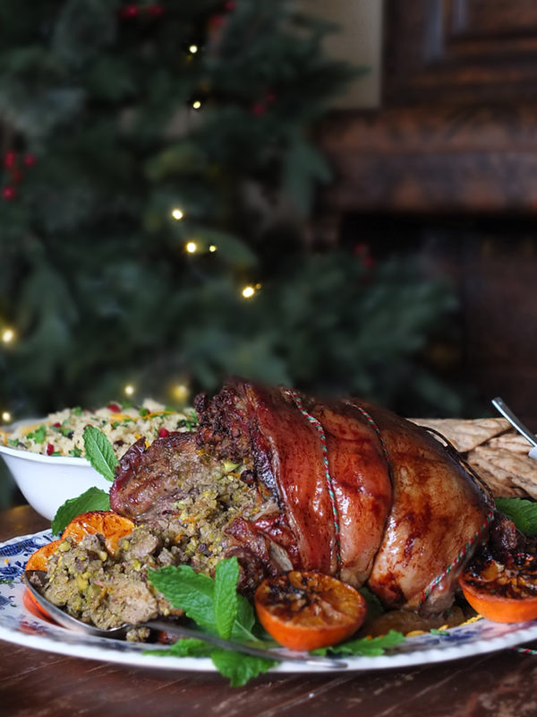 Roast Boneless Shoulder of Lamb with Pistachio & Orange Stuffing ...