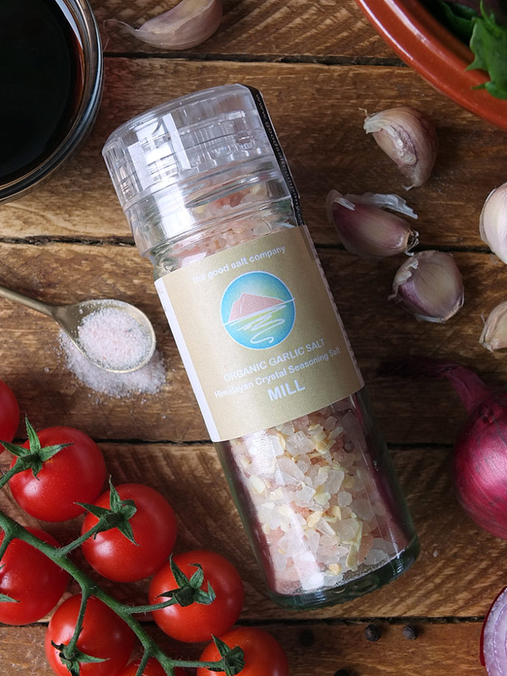 Tomato & Mozzarella Salad with Himalayan Pink Salt - Elizabeth's ...