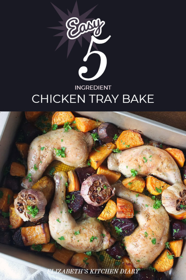 Easy Chicken Tray Bake with Garlic & Rosemary - Elizabeth's Kitchen Diary