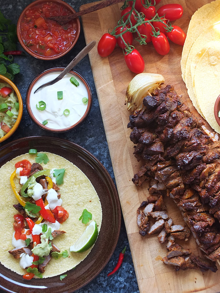Spicy Lamb Fajitas Kebab Recipe for a Crowd - Elizabeth's Kitchen Diary