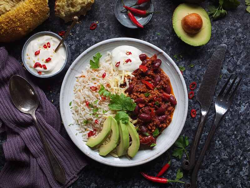 Lamb Chilli con Carne - Elizabeth's Kitchen Diary