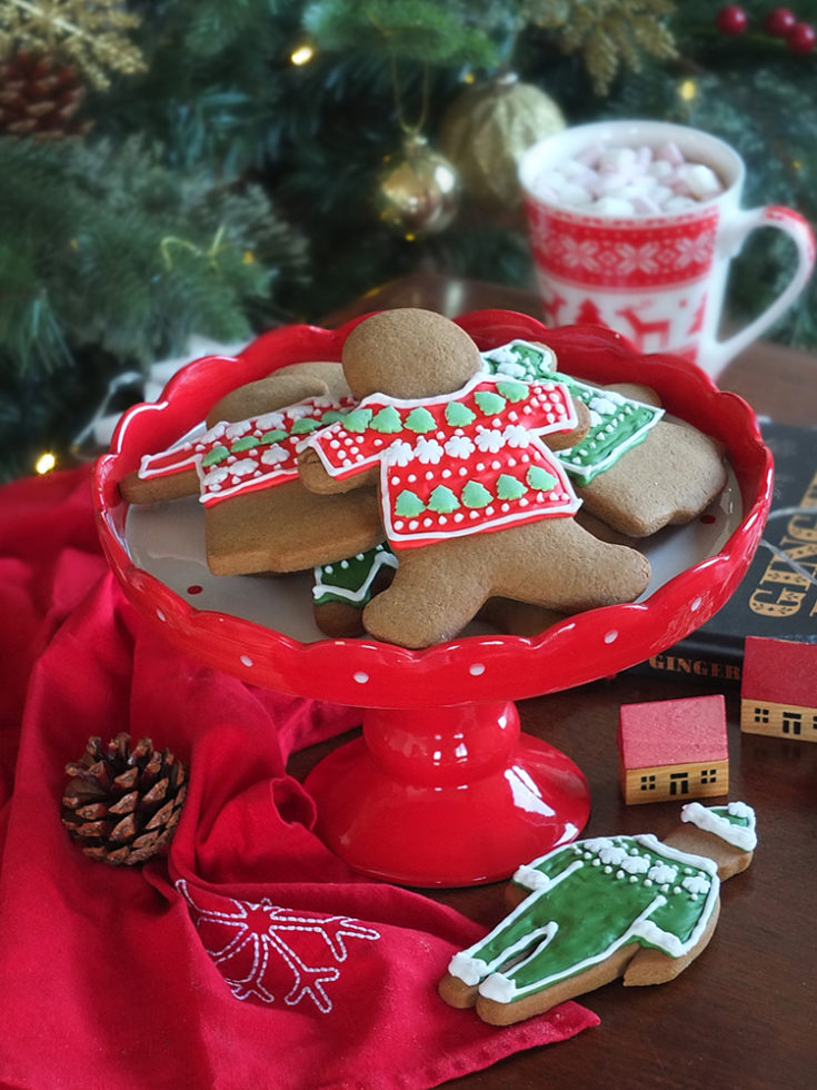 Ugly Christmas Sweater Gingerbread Cookies - Elizabeth's Kitchen Diary