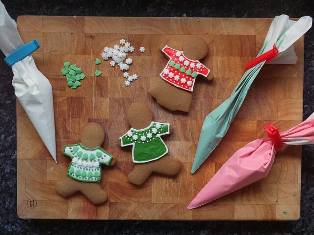 Ugly Christmas Sweater Gingerbread Cookies - Elizabeth's Kitchen Diary