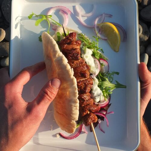 BBQ Lamb and Tzatziki Pitta Recipe - Elizabeth's Kitchen Diary