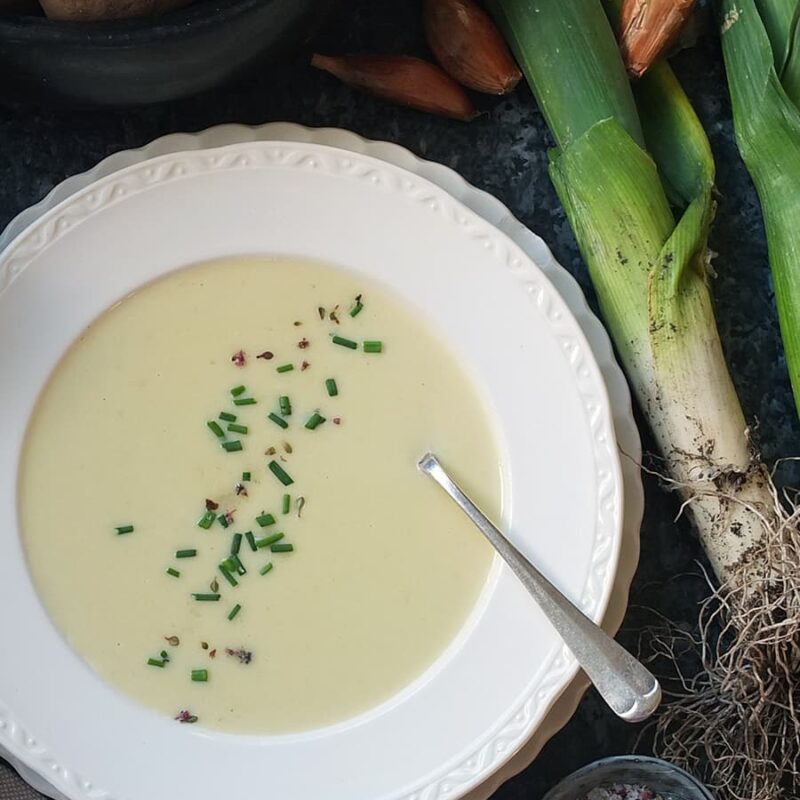 Creamy Potato and Leek Soup - Elizabeth's Kitchen Diary