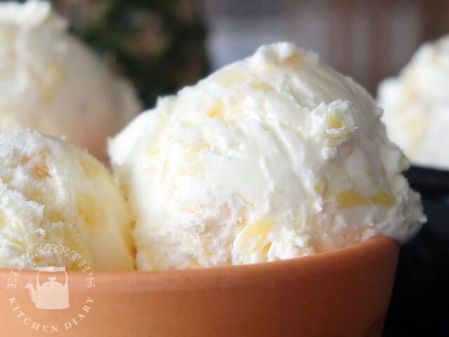 Easy No Churn Orange and Pineapple Ice Cream - Elizabeth's Kitchen Diary