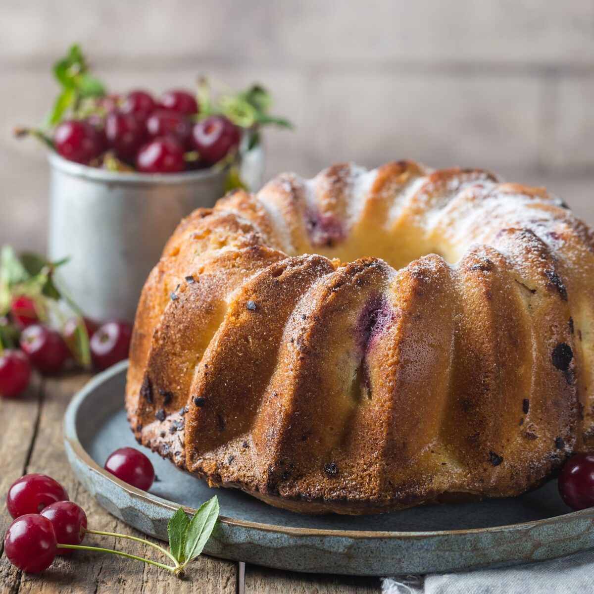 Easy Cream Cheese Cherry Pound Cake Recipe - Elizabeth's Kitchen Diary
