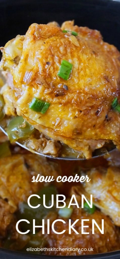 Easy Slow Cooker Cuban Chicken - Elizabeth's Kitchen Diary
