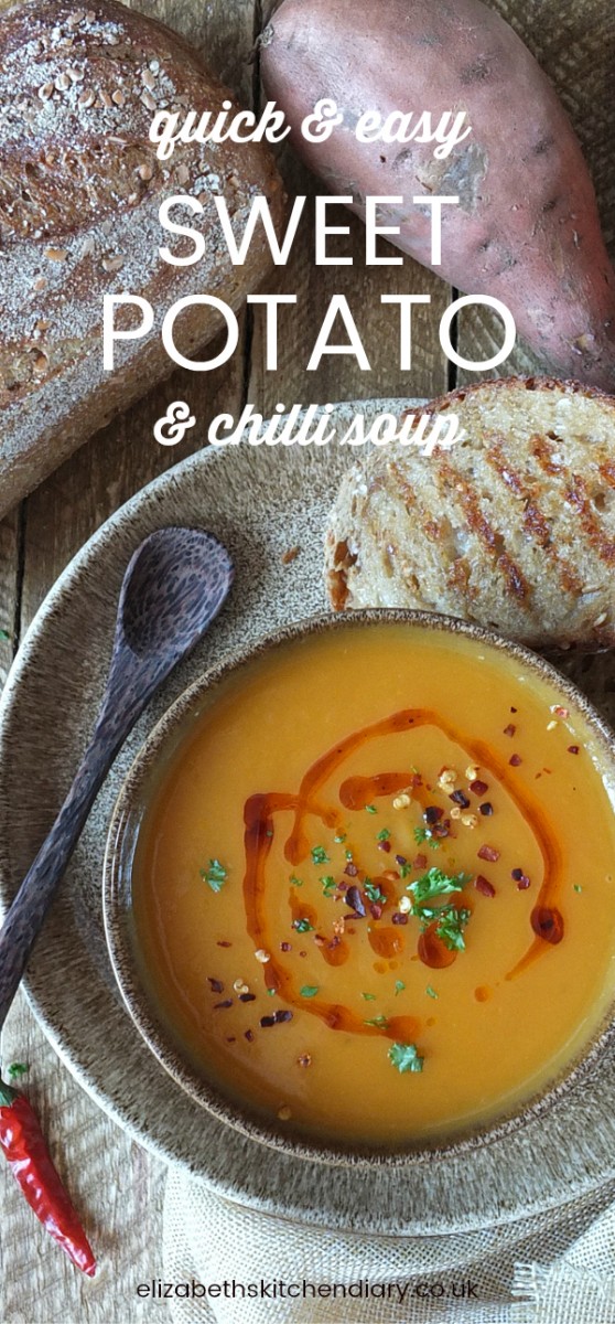 Quick & Easy Sweet Potato and Chilli Soup Recipe - Elizabeth's Kitchen ...