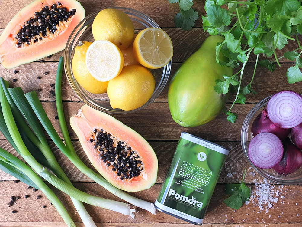 Easy Caribbean Papaya Salad Recipe | Elizabeth's Kitchen Diary